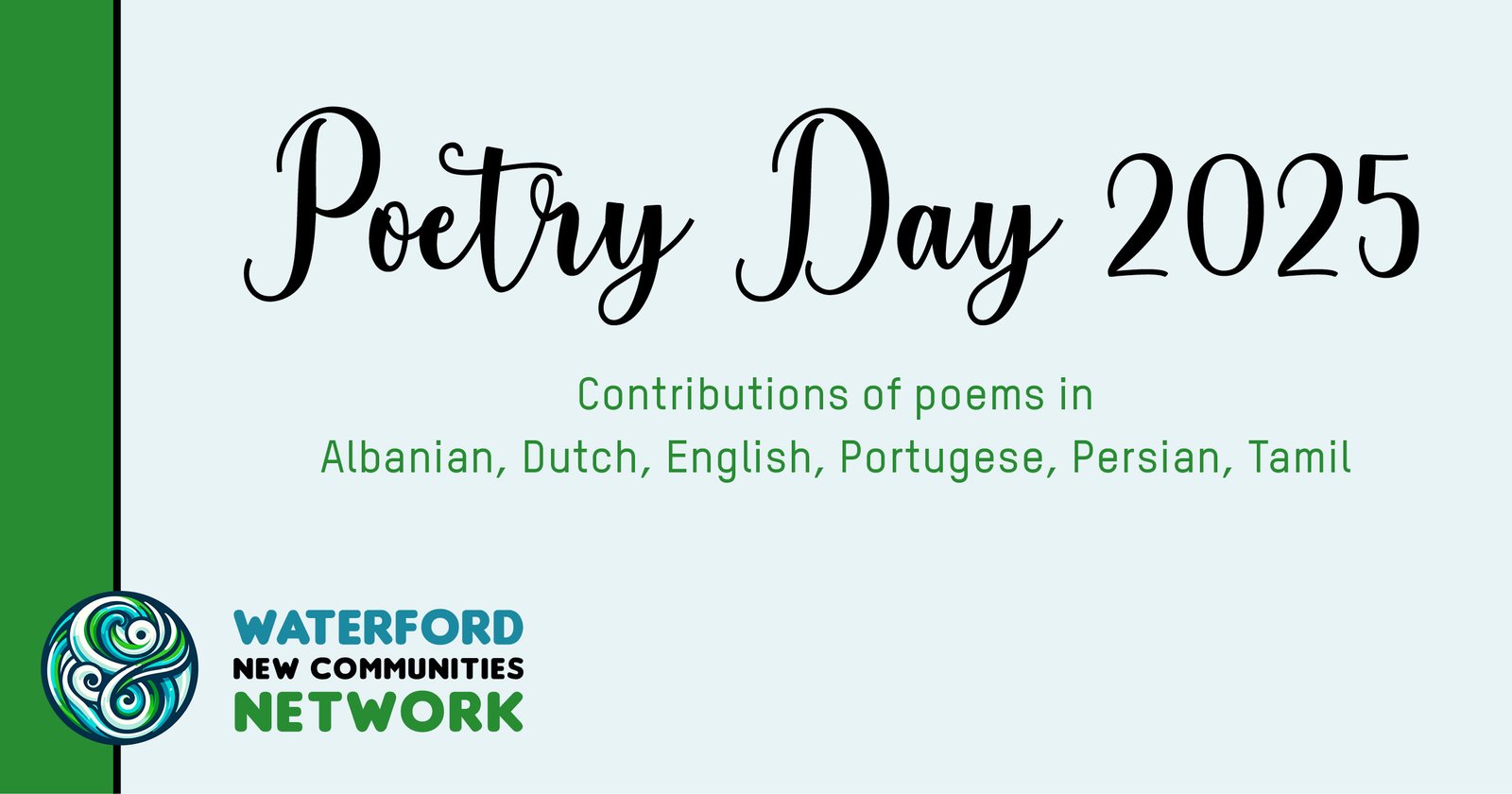 Poetry Day: Words We Carry Across the World - Waterford New Communities ...